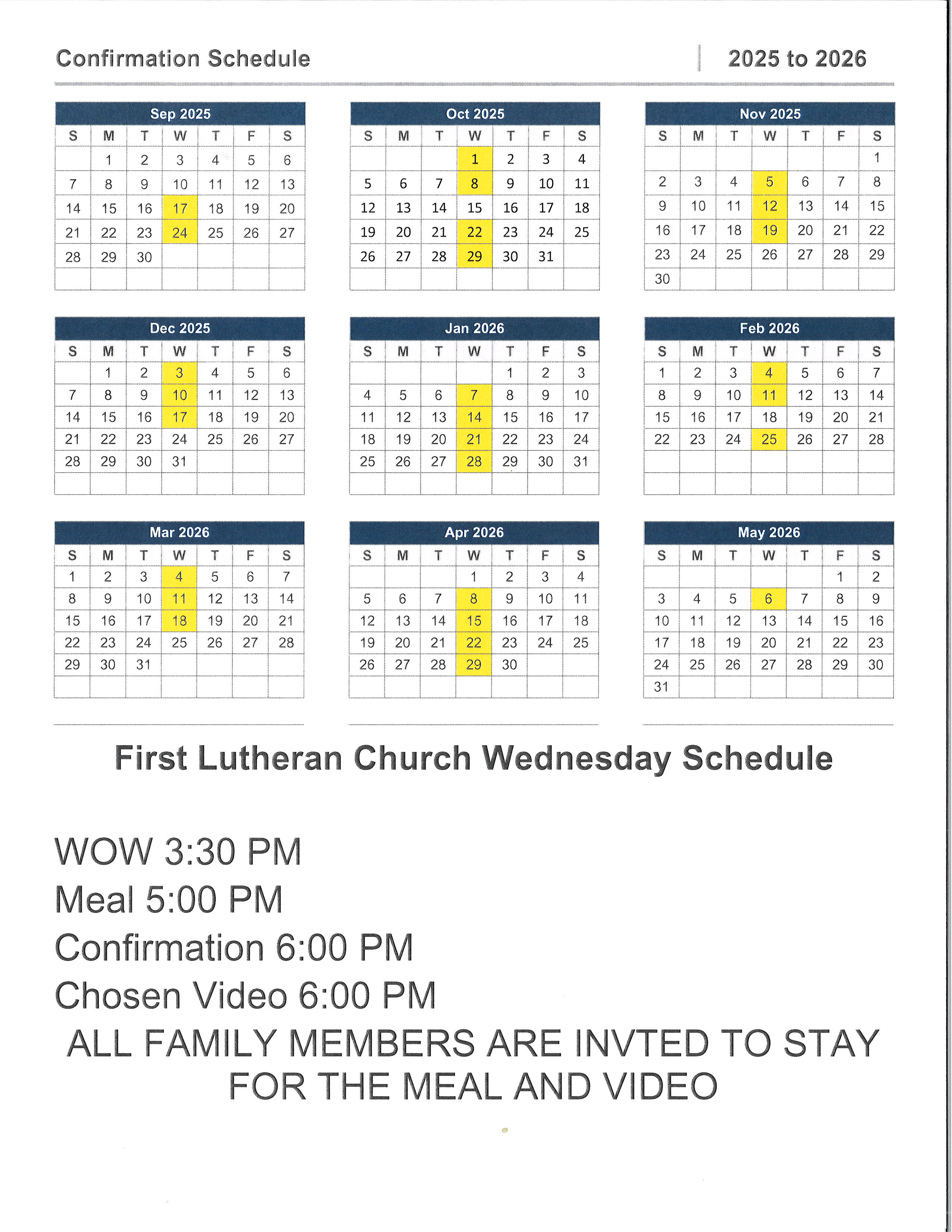 Confirmation - First Lutheran Church